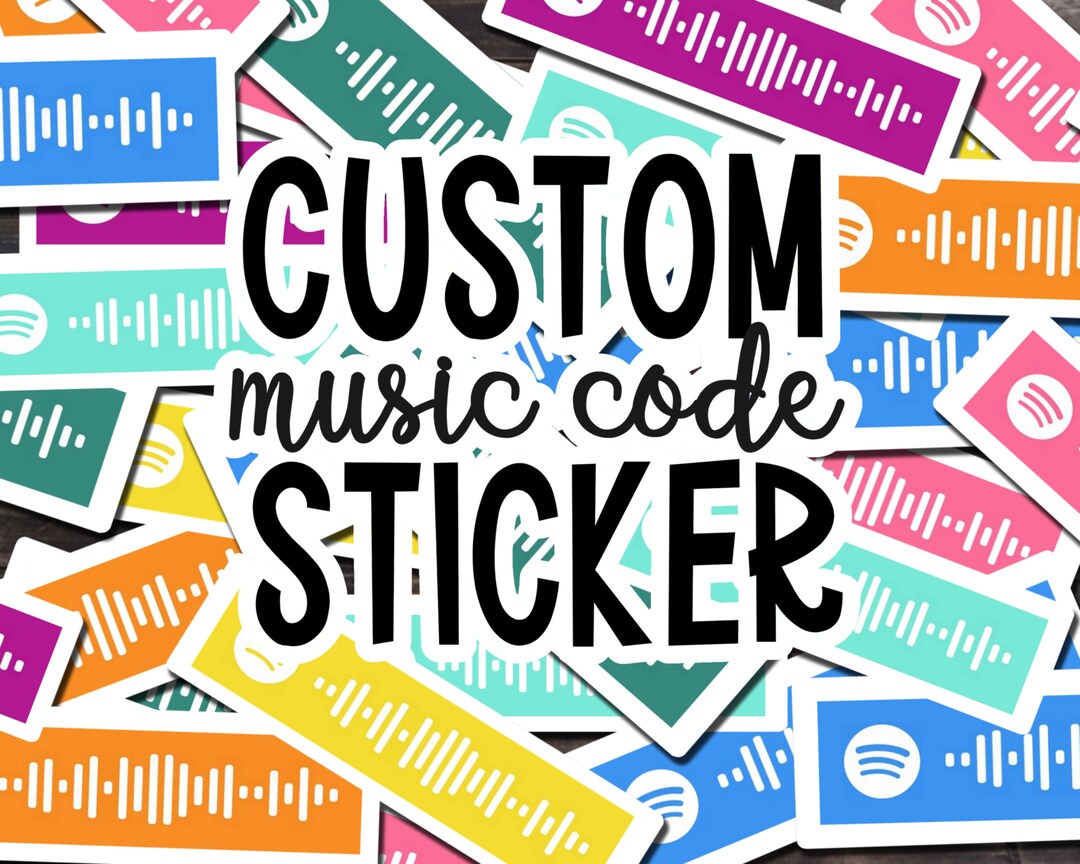 Custom Song Code Sticker, Wedding Sticker, Memorial Sticker, Friendship ...