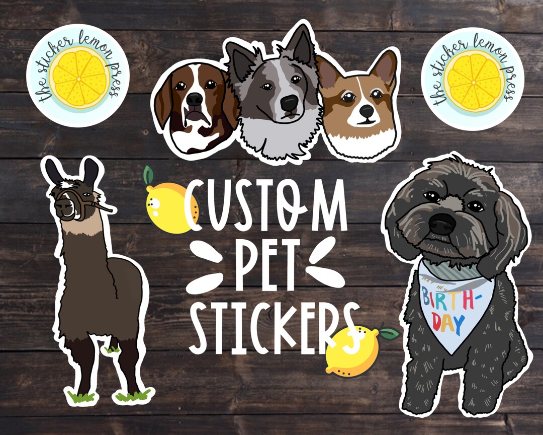 Custom Pet Sticker Dog Cat Horse Chicken Rat Waterproof Vsco Laptop ...