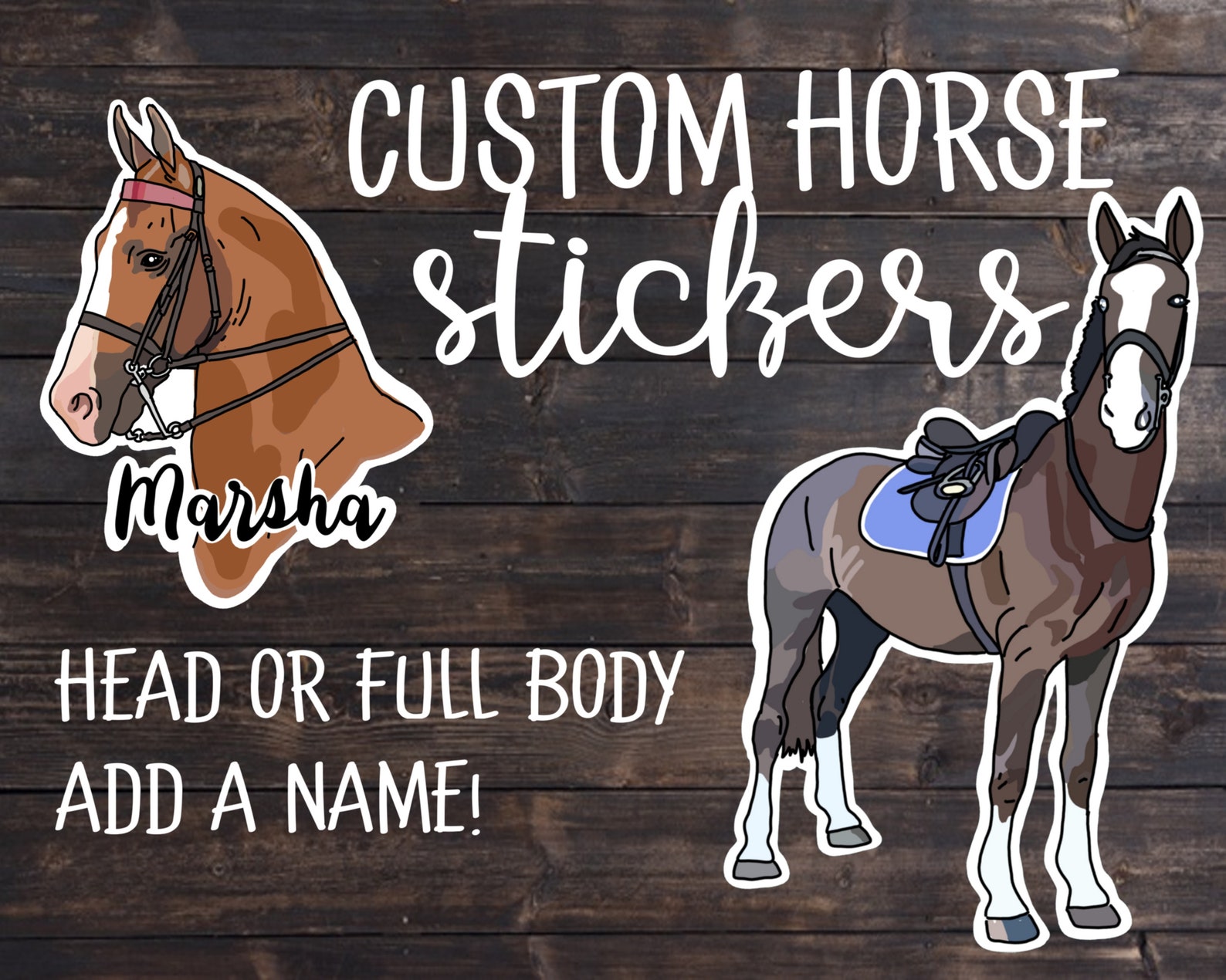 Custom Horse Sticker Waterproof Vsco Laptop Water Bottle - Etsy