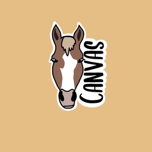 Custom Horse Head Sticker With Name Waterproof Vsco Laptop Water Bottle ...