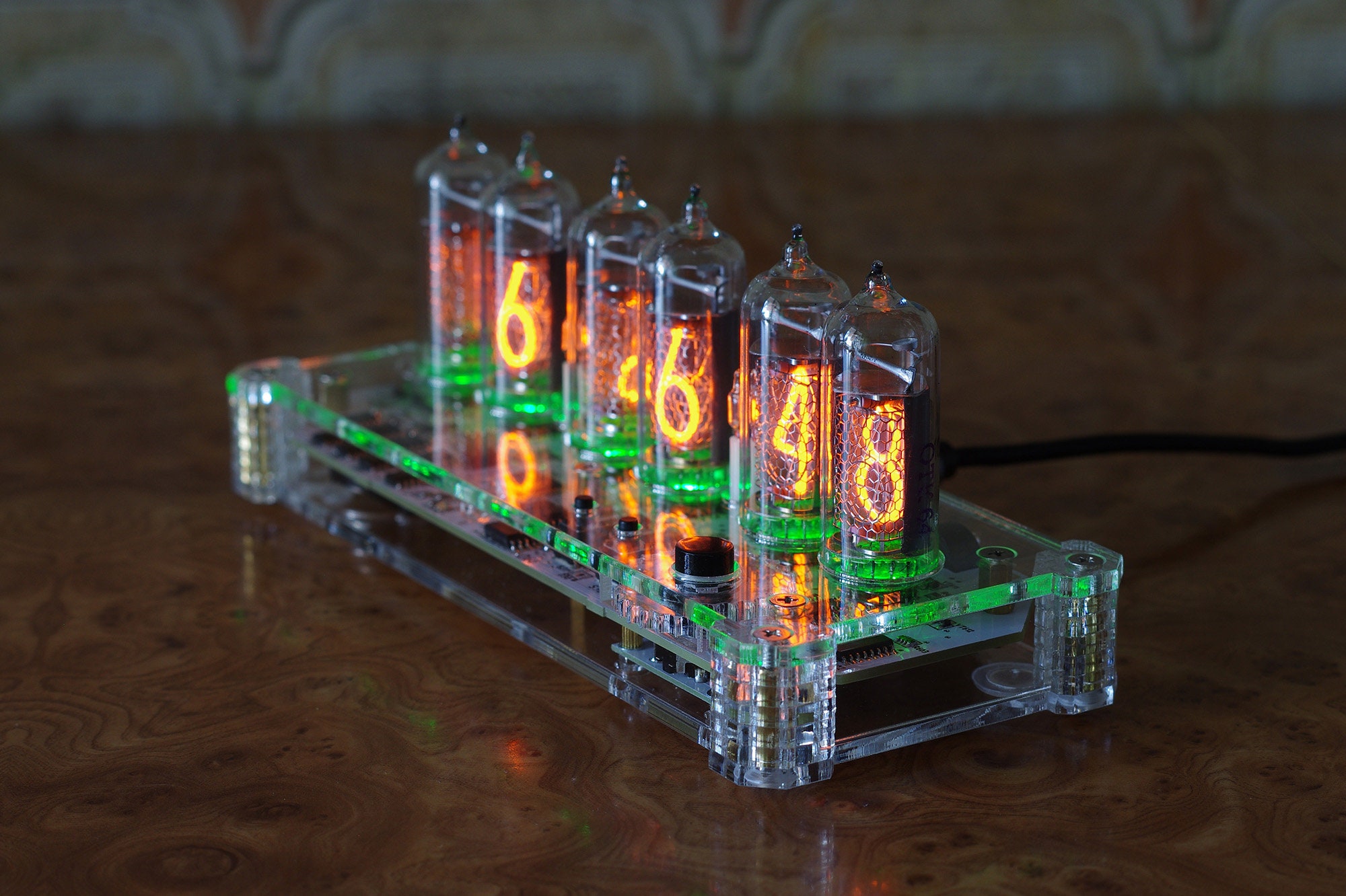 Nixie Tube Clock on 6 IN-14 Tubes Assembled Acrylic Case USB Powered - Etsy