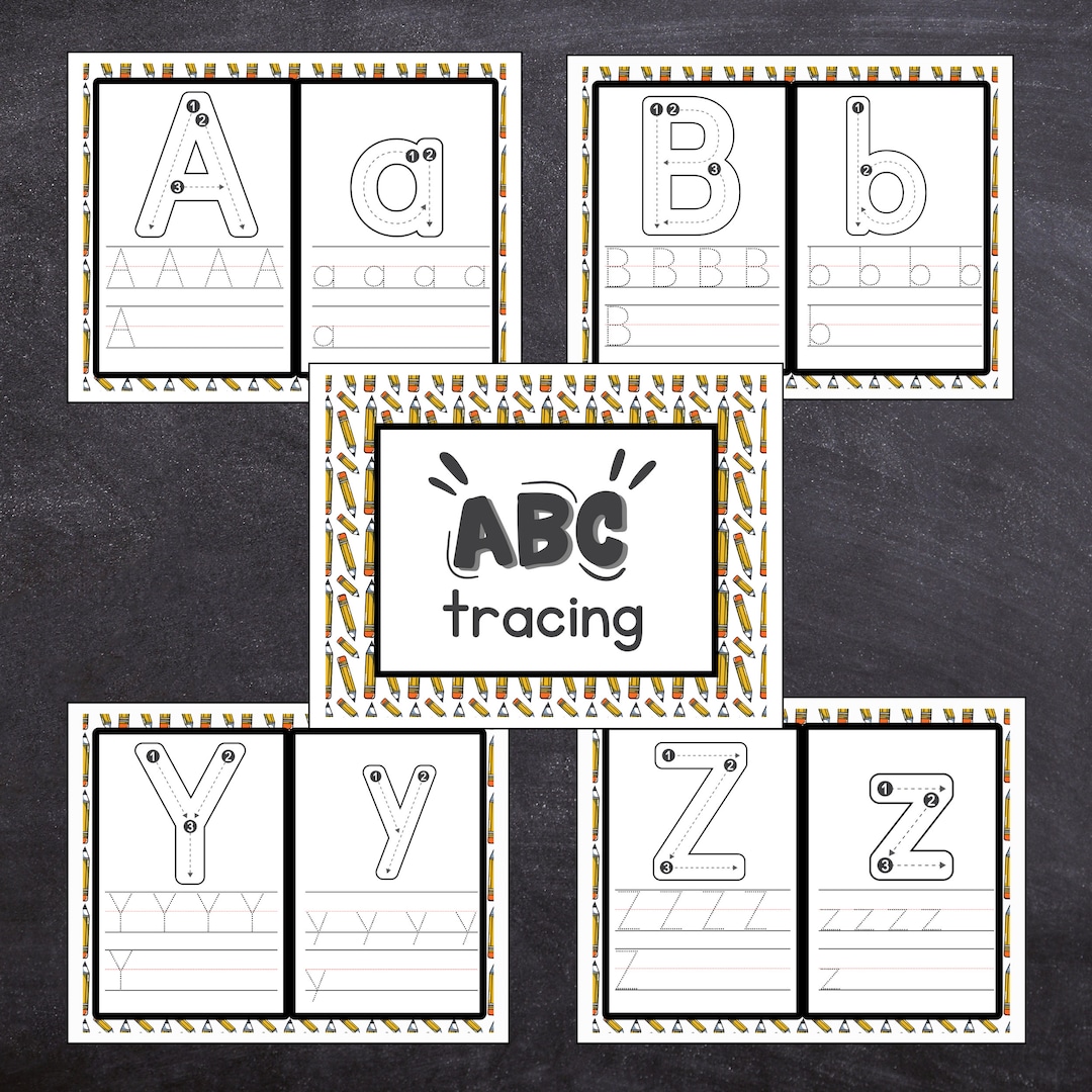 26 Abc's Printable Tracing Sheets, Prinable Letter Worksheets, Pre-k ...