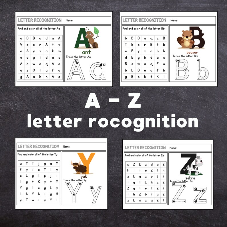 Alphabet Letter Recognition, Preschool Printables, Kindergarten ...