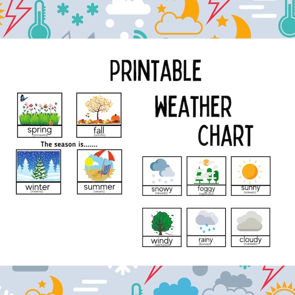 Weather Chart - Etsy