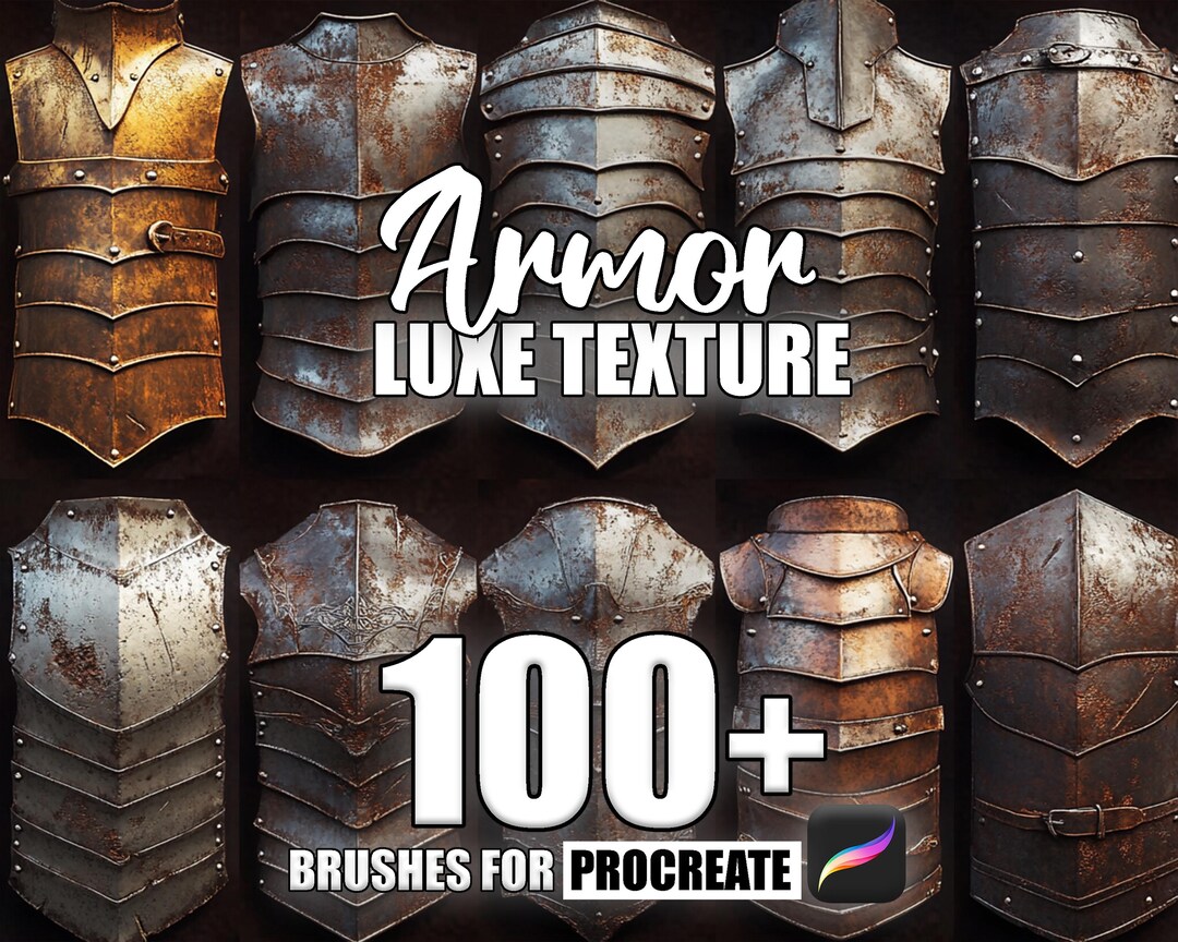 Armor Texture Procreate Brushes: Seamless Medieval Patterns (instant ...