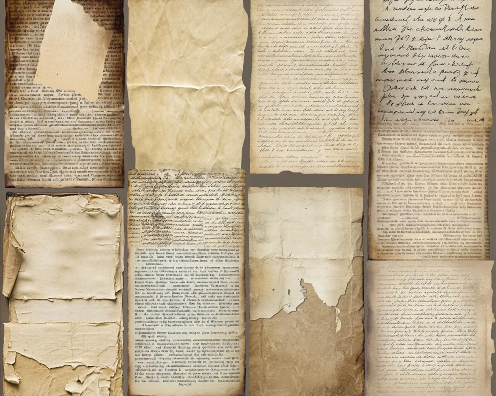 Aged Book Pages Texture Procreate Brushes: 100+ Seamless Patterns ...