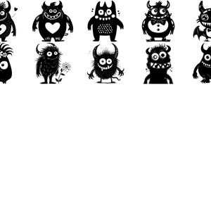 Cute Monsters SVG Bundle, Set of 100, Instant Digital Download Svg Png ...