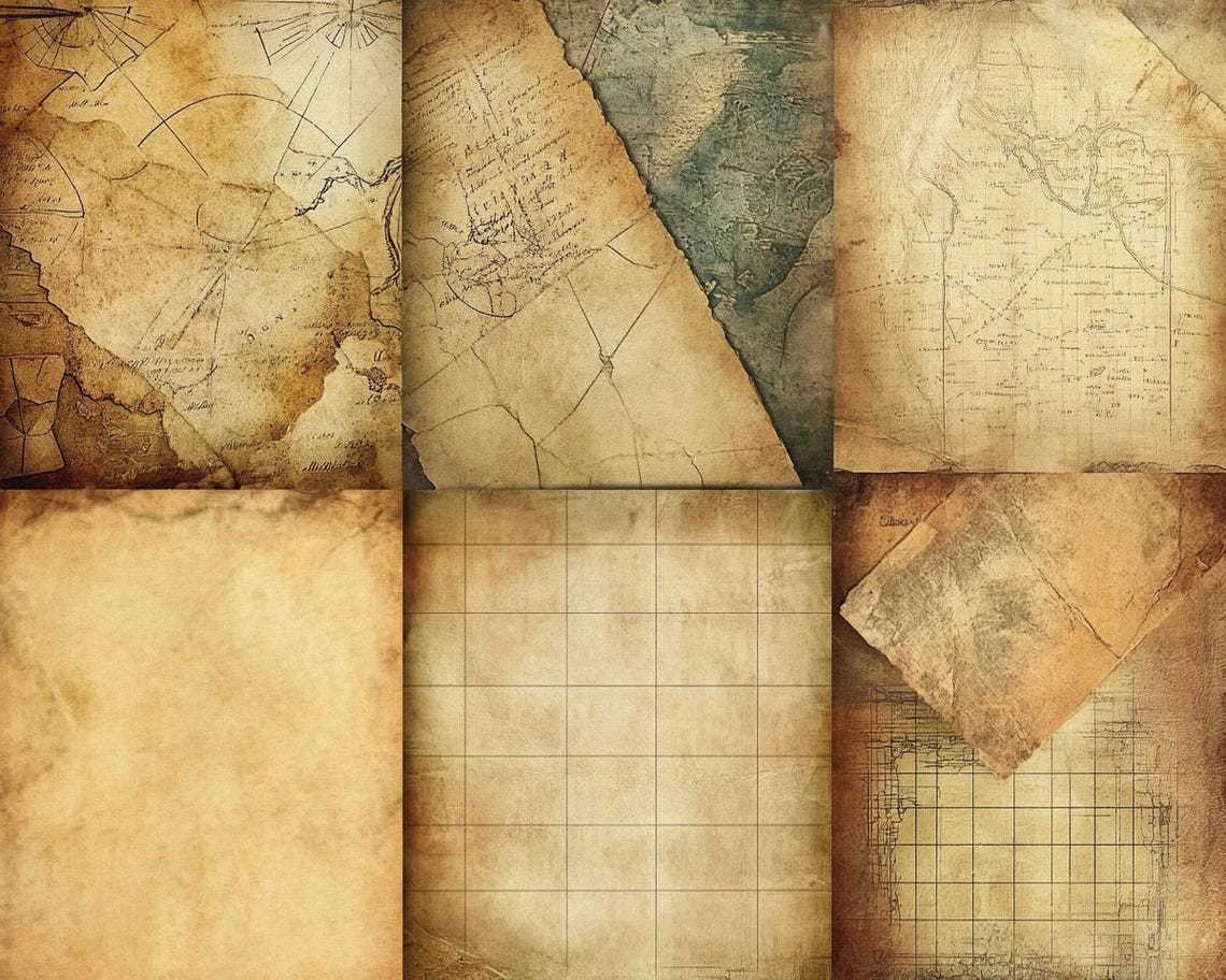 Aged Book Pages Texture Procreate Brushes: 100+ Seamless Patterns ...