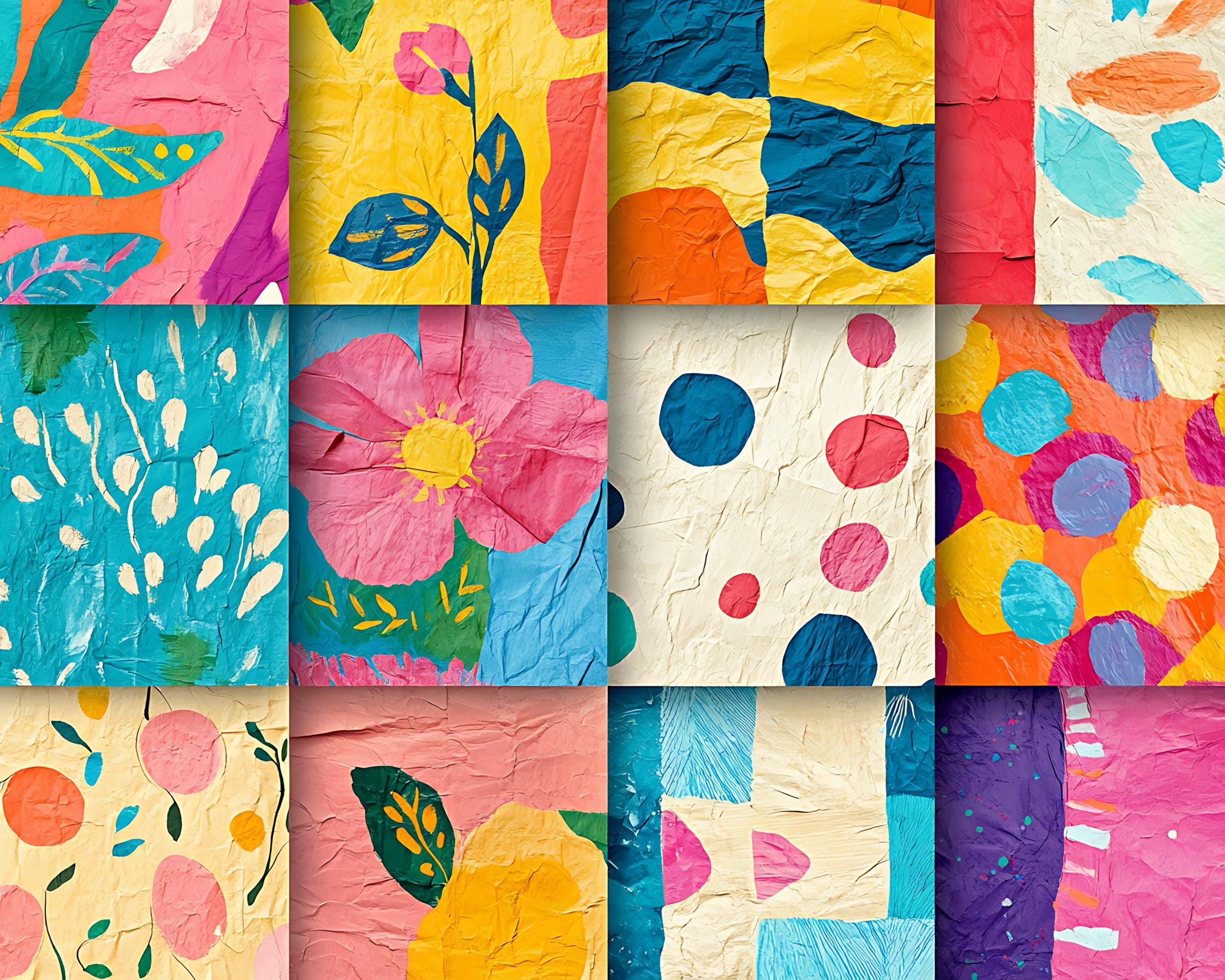 Paper Mache Texture Procreate Brushes: 100+ Seamless Patterns (instant ...