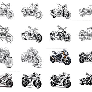 100+ Motorbike Procreate Brush Set | Unique Realistic Motorcycle Stamp ...