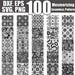 100 Seamless Pattern SVG Bundle: Intricate Designs (digital Download ...