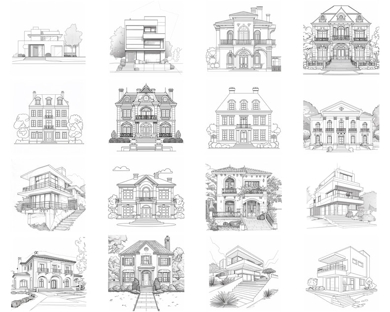 155+ Luxury House Procreate Brush Set | Stamps for Procreate | Instant ...