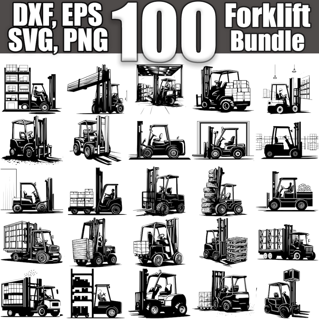 Forklift SVG Bundle, Set of 100, Instant Digital Download Svg Png Dxf ...