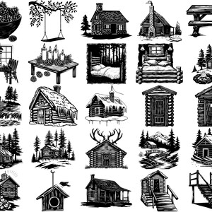 Rustic Cabin SVG Bundle: Wood-themed Designs (digital Download) - Etsy