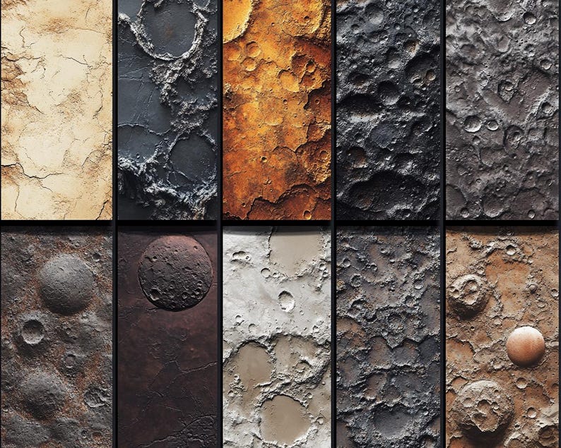 100+ Cratered Planet Texture Procreate Brushes: Seamless Patterns ...