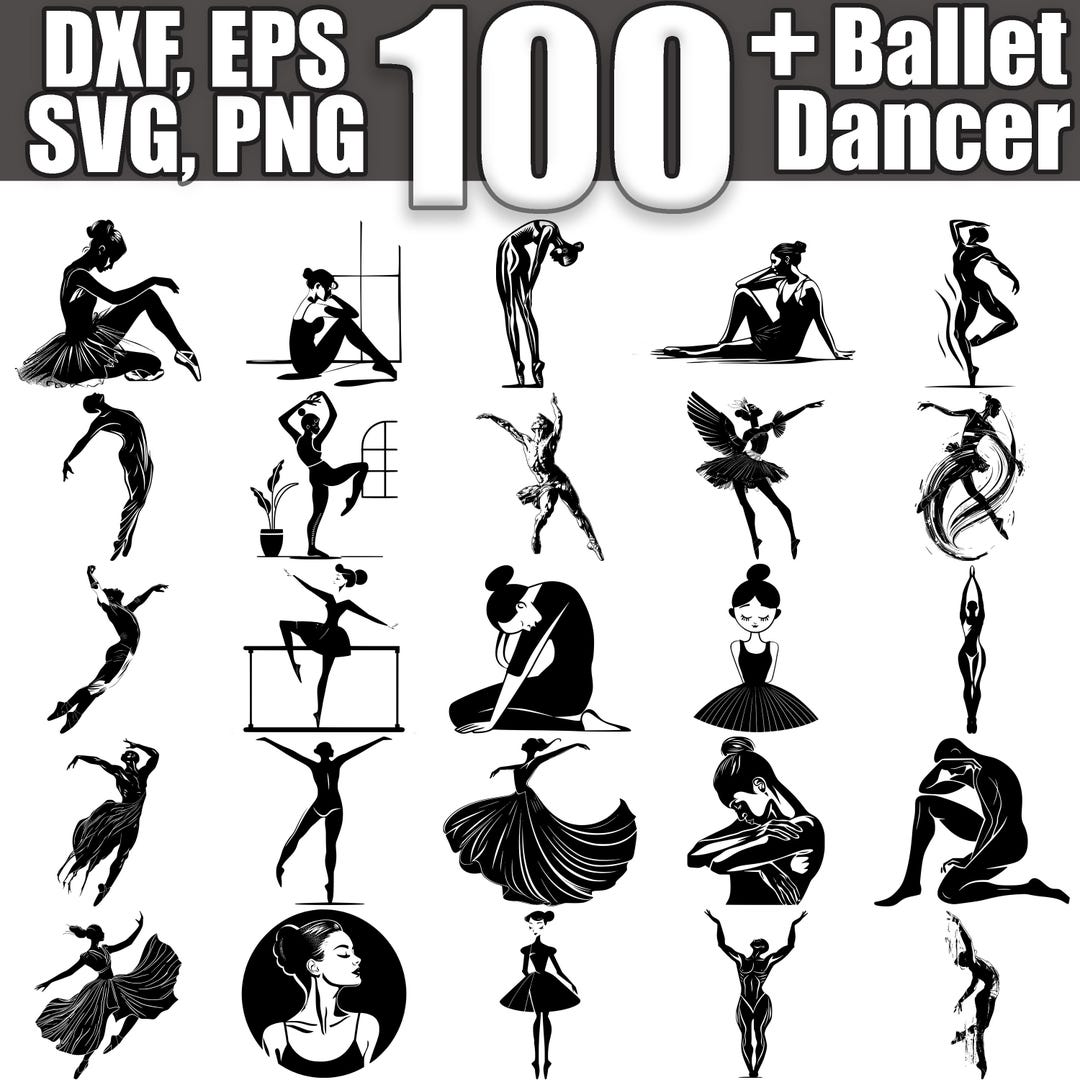 Ballet Dancer SVG Bundle, Set of 100, Instant Digital Download Svg Png ...