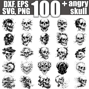 Angry Skull SVG Bundle, Set of 100, Instant Digital Download Svg Png ...