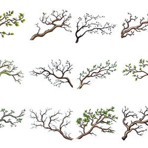 100+ Branches Procreate Brush Set | Unique Tree Branch Stamp Brushes ...