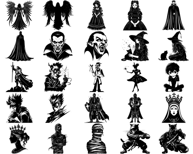 Cosplay SVG Bundle, Set of 100, Instant Digital Download Svg Png Dxf ...