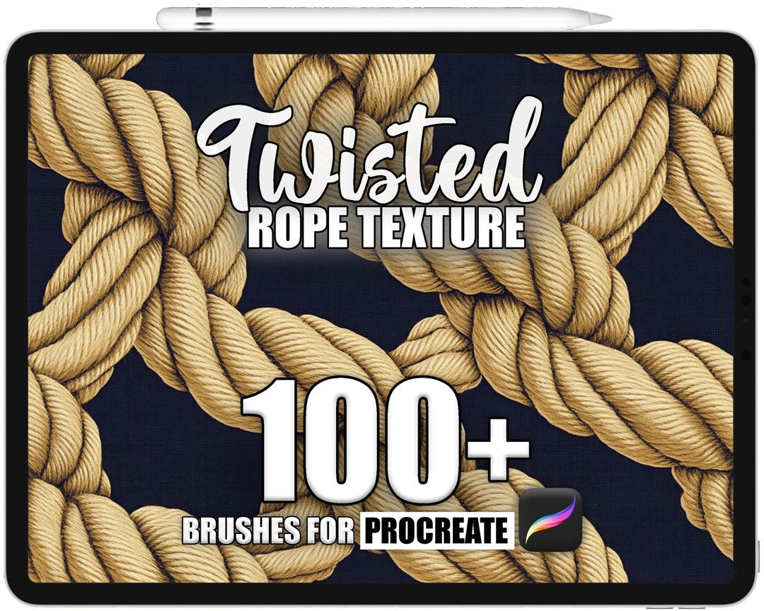 100+ Twisted Rope Texture Procreate Pattern Brushes, Seamless Textures ...