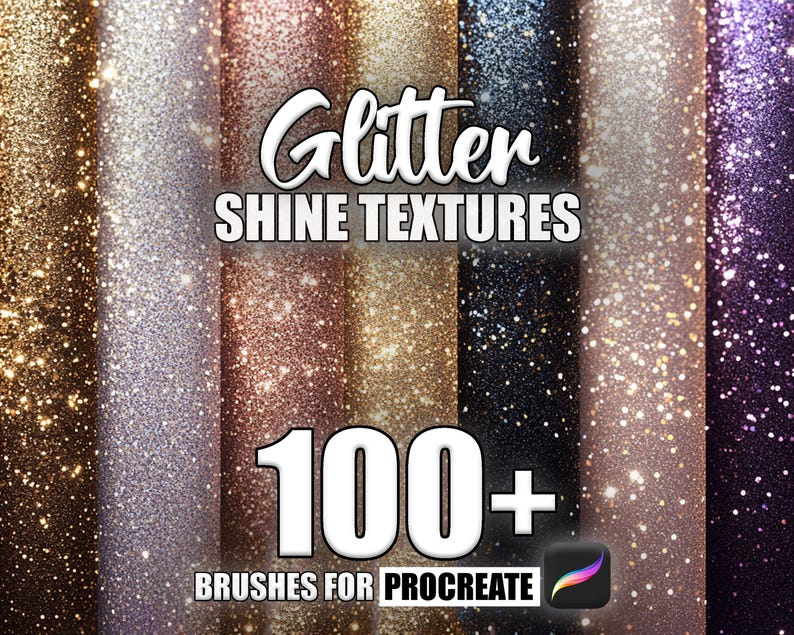 Glitter Texture Procreate Brushes: 100+ Seamless Shine Patterns ...
