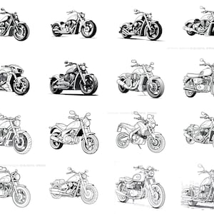 100+ Motorbike Procreate Brush Set | Unique Realistic Motorcycle Stamp ...