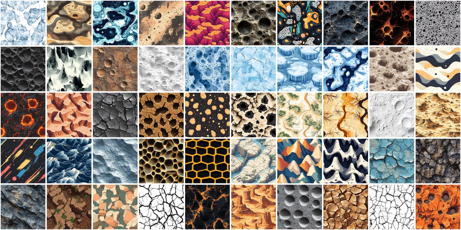 100+ Cratered Planet Texture Procreate Brushes: Seamless Patterns ...