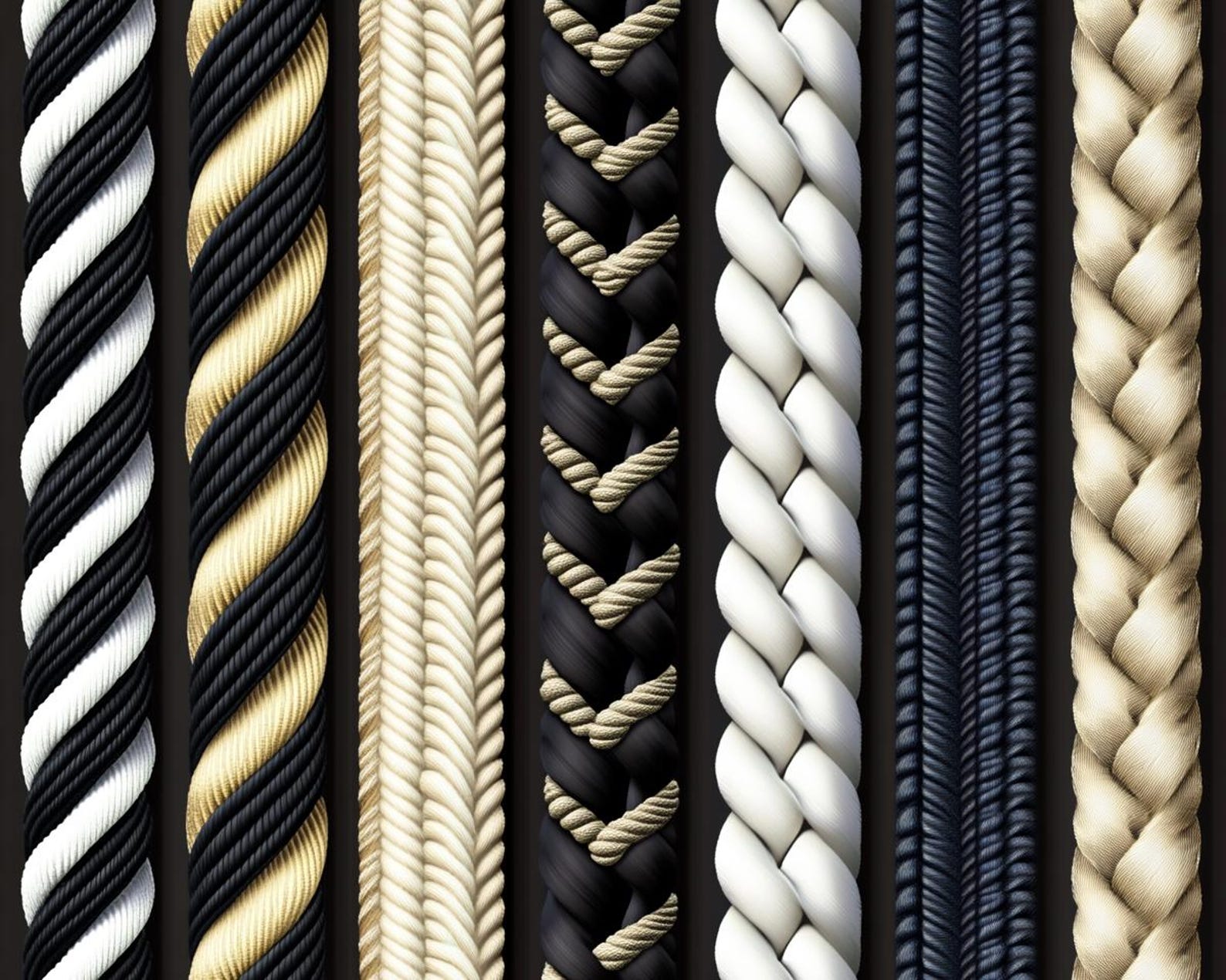 Braided Rope Procreate Brushes: 100+ Seamless Texture Patterns (digital ...