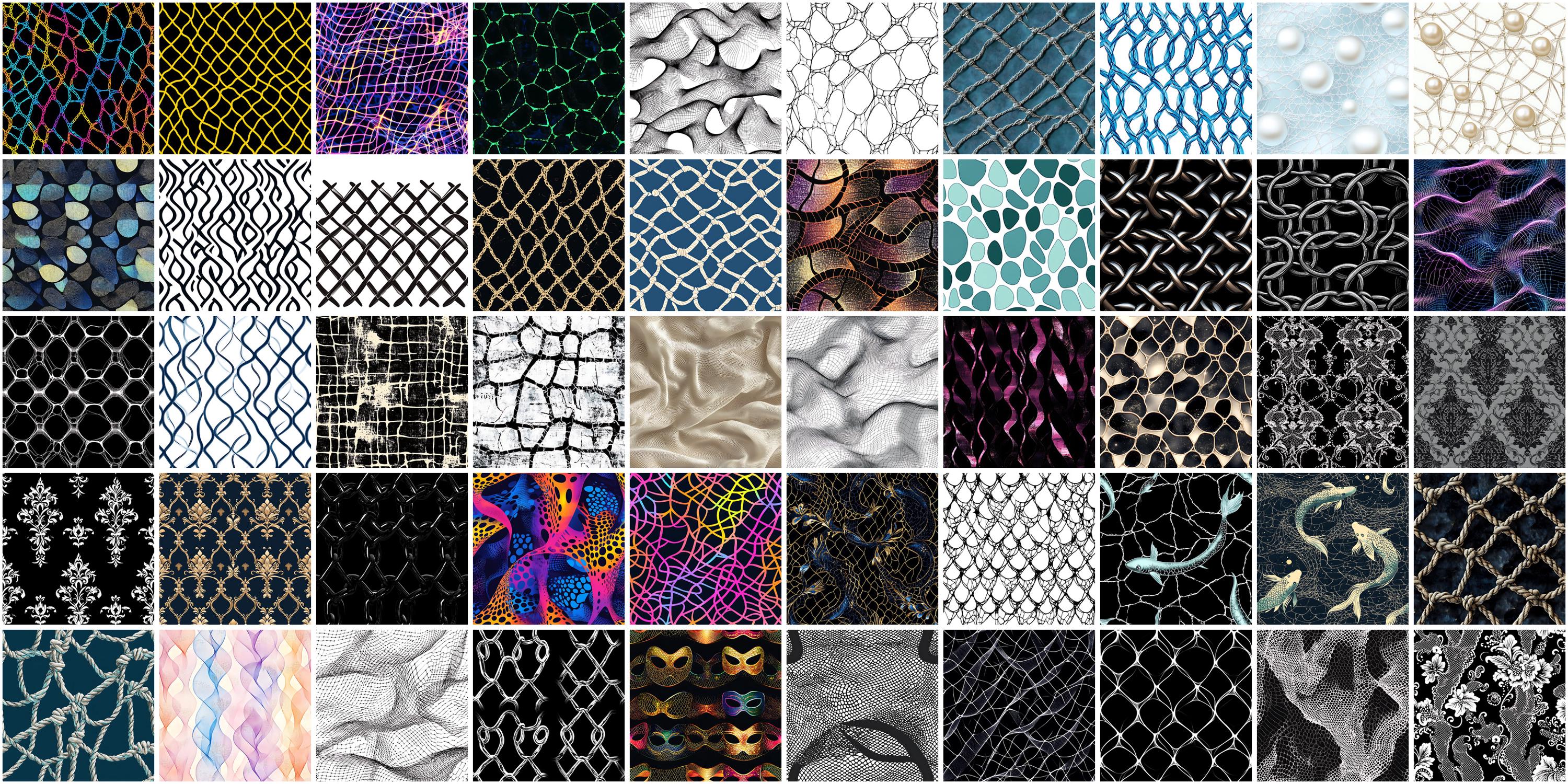 100+ Fishnet Texture Procreate Brushes: Seamless Patterns (instant ...