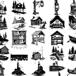 Rustic Cabin SVG Bundle: Wood-themed Designs (digital Download) - Etsy