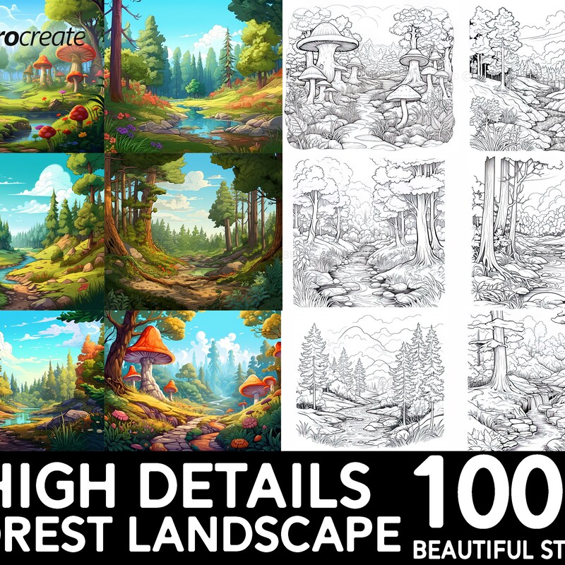 Forest Stamp - Etsy