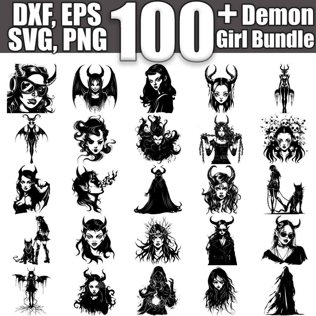 Sinister Maiden SVG Bundle, Set of 100, Instant Digital Download Svg ...