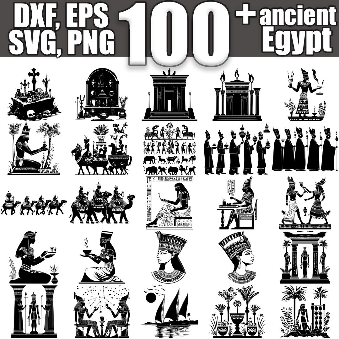 Ancient Egypt SVG Bundle, Set of 100, Instant Digital Download Svg Png ...