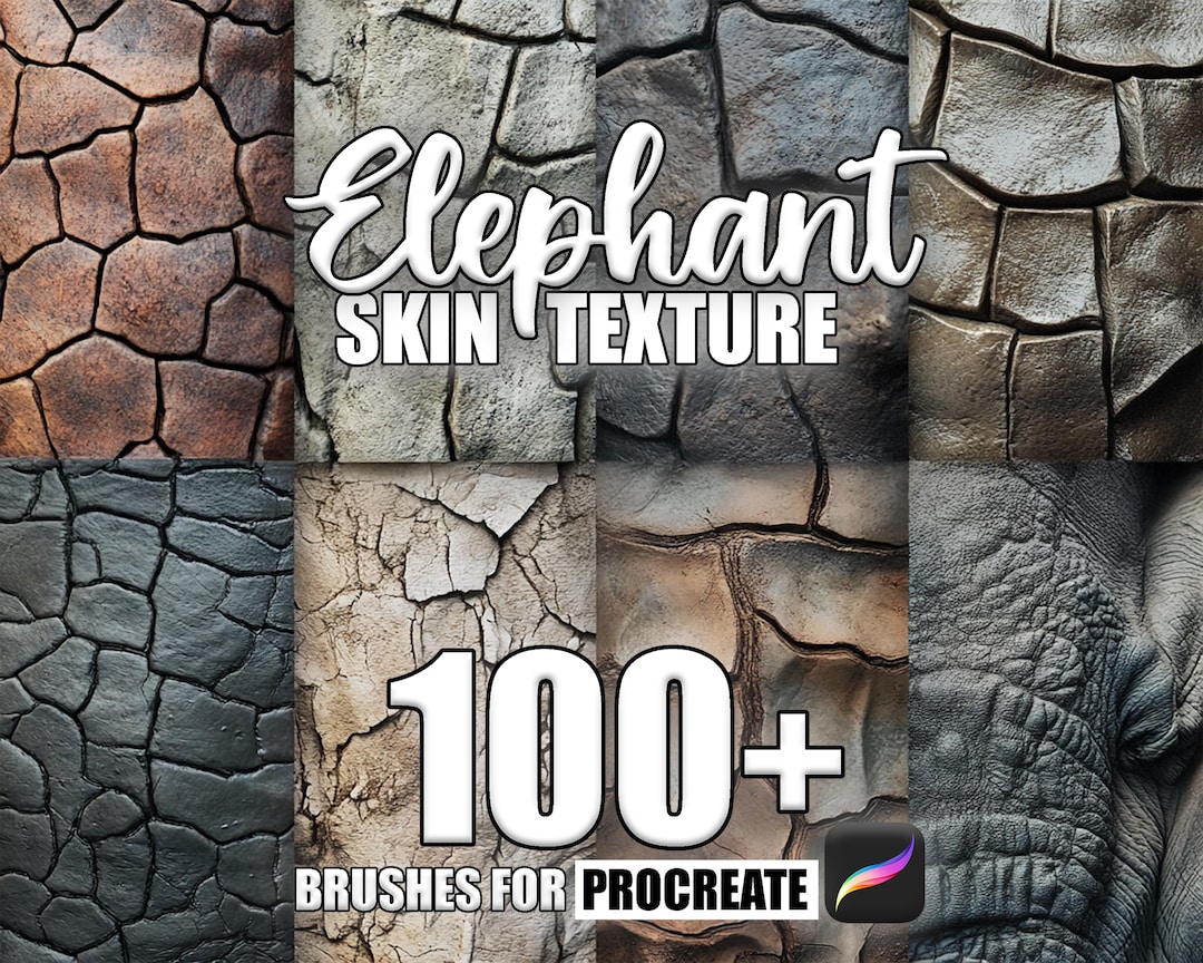 100+ Elephant Skin Texture Procreate Pattern Brushes, Seamless Textures ...