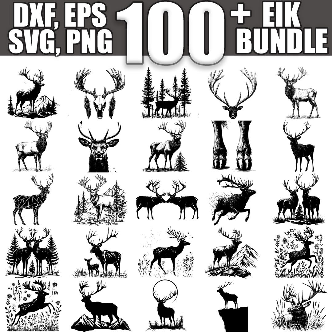 Elk SVG Bundle, Set of 100, Instant Digital Download Svg Png Dxf Eps - Etsy