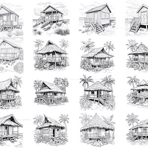 100+ Hut House Procreate Brush Set | Unique Realistic Hut House Stamp ...