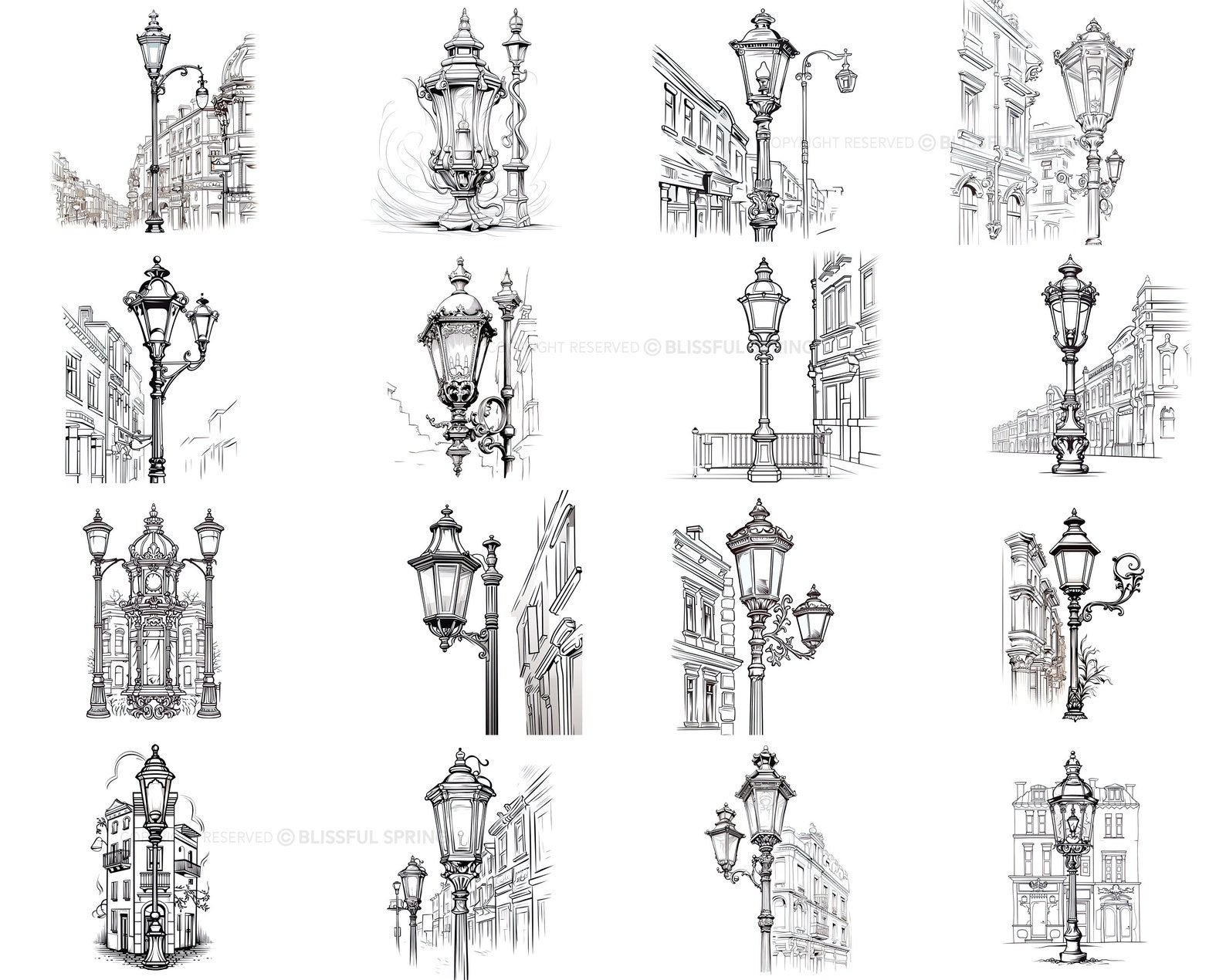 100+ Street Lamp Procreate Brush Set | Unique Realistic Lamp Stamp ...
