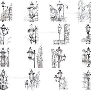 100+ Street Lamp Procreate Brush Set | Unique Realistic Lamp Stamp ...