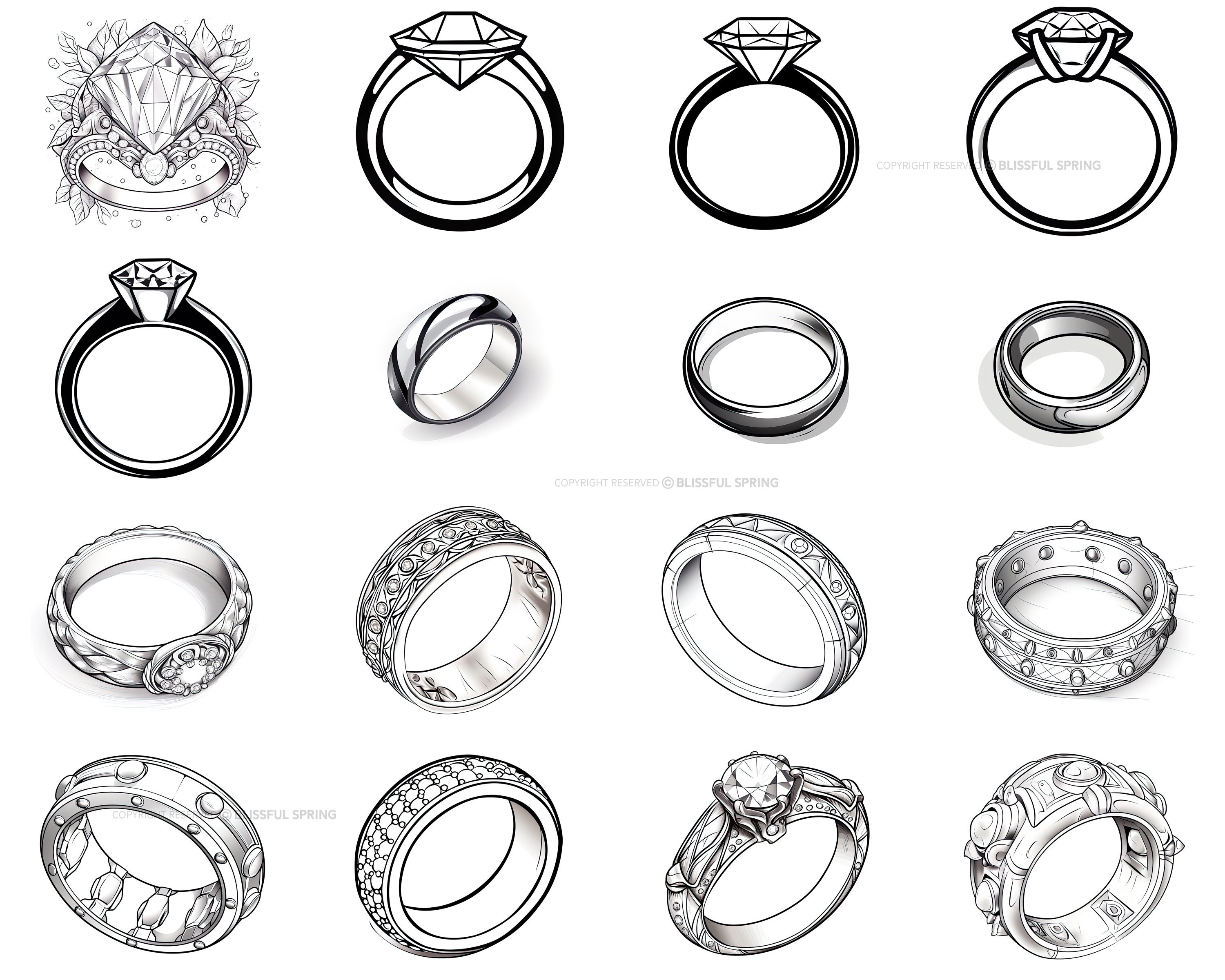 100+ Ring Procreate Brush Set – Realistic Ring Stamp Brushes for ...