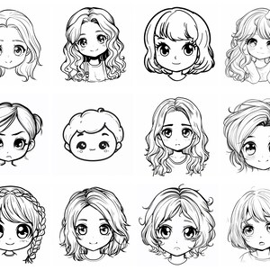 151+ Chibi Face Procreate Brush Set | Stamps for Procreate | Instant ...