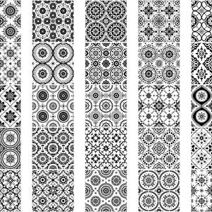Moroccan Tile Seamless Pattern SVG Bundle: 100 Designs (digital ...
