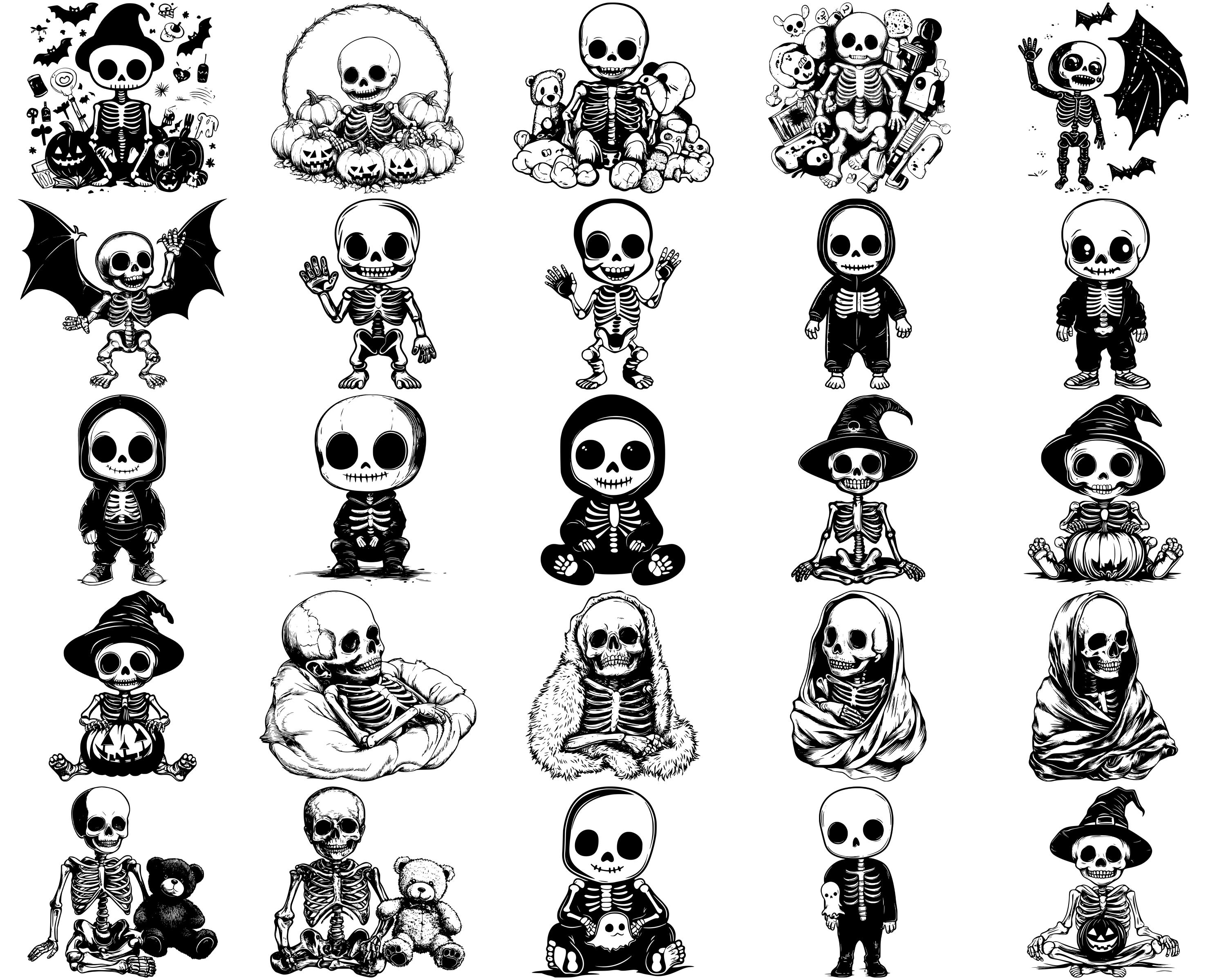 Baby Skeleton SVG Bundle, Set of 100, Instant Digital Download Svg Png ...