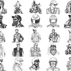 128+ Motorcycle Biker Procreate Brush Set | Stamps for Procreate ...