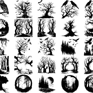 Haunted Forest SVG Bundle, Set of 100, Instant Digital Download Svg Png ...