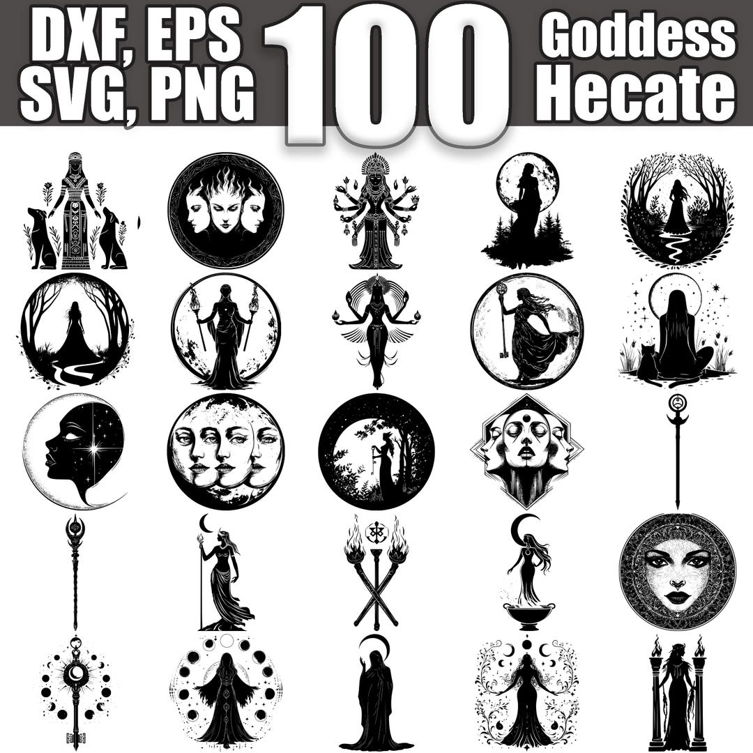 Goddess Hecate SVG Bundle, Set of 100, Instant Digital Download Svg Png ...