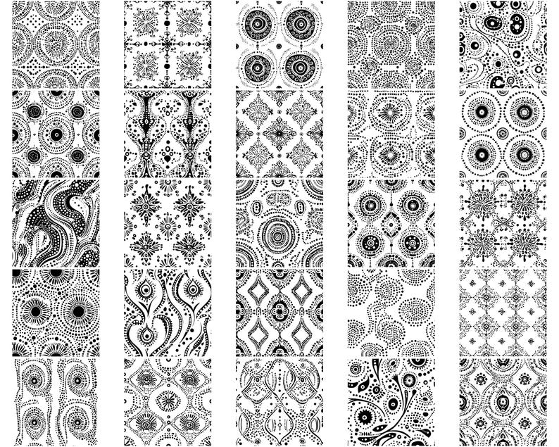 Victorian Flourish Pattern SVG Bundle: 100 Seamless Designs (digital ...
