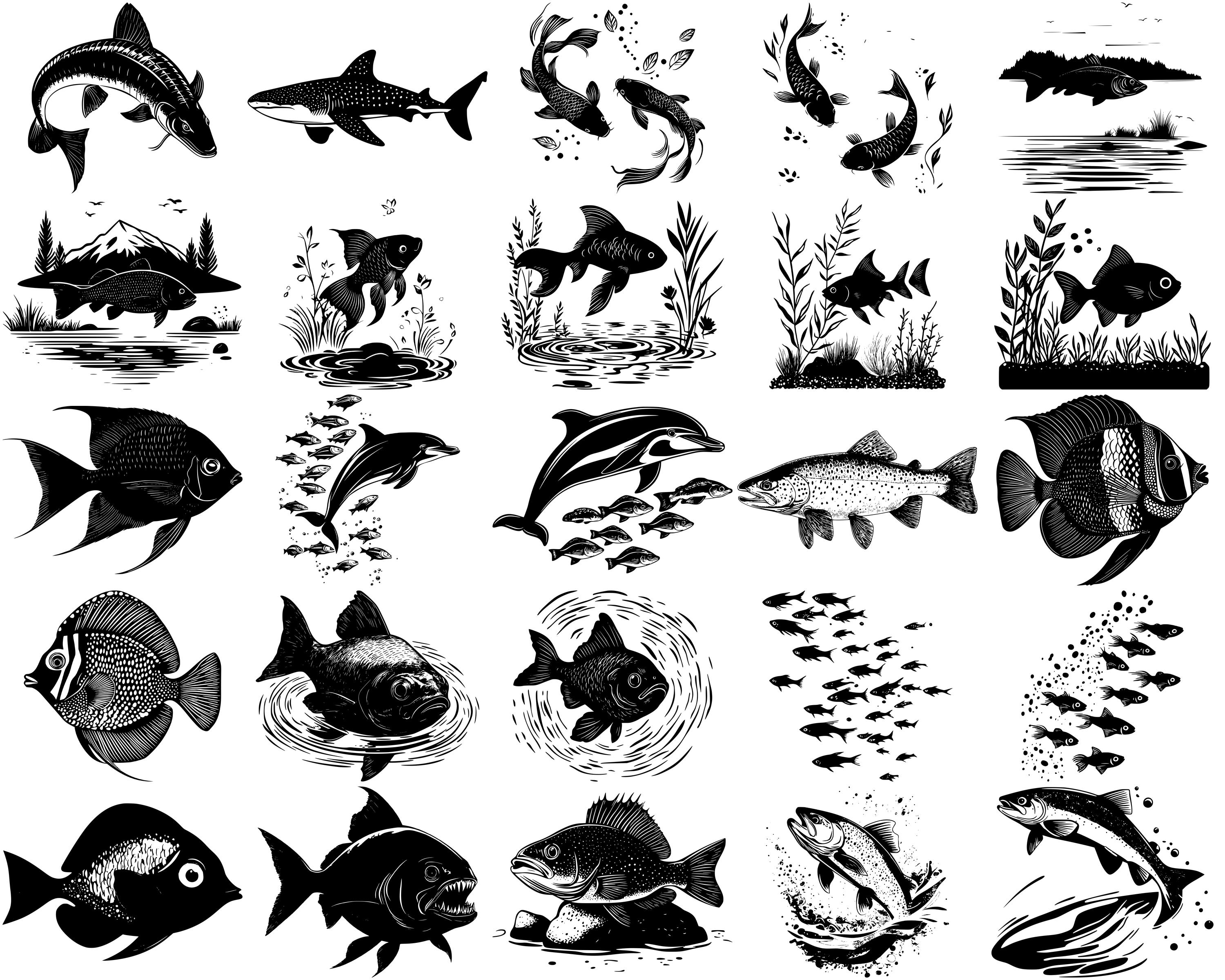 Fish Breeds SVG Bundle, Set of 100, Instant Digital Download Svg Png ...