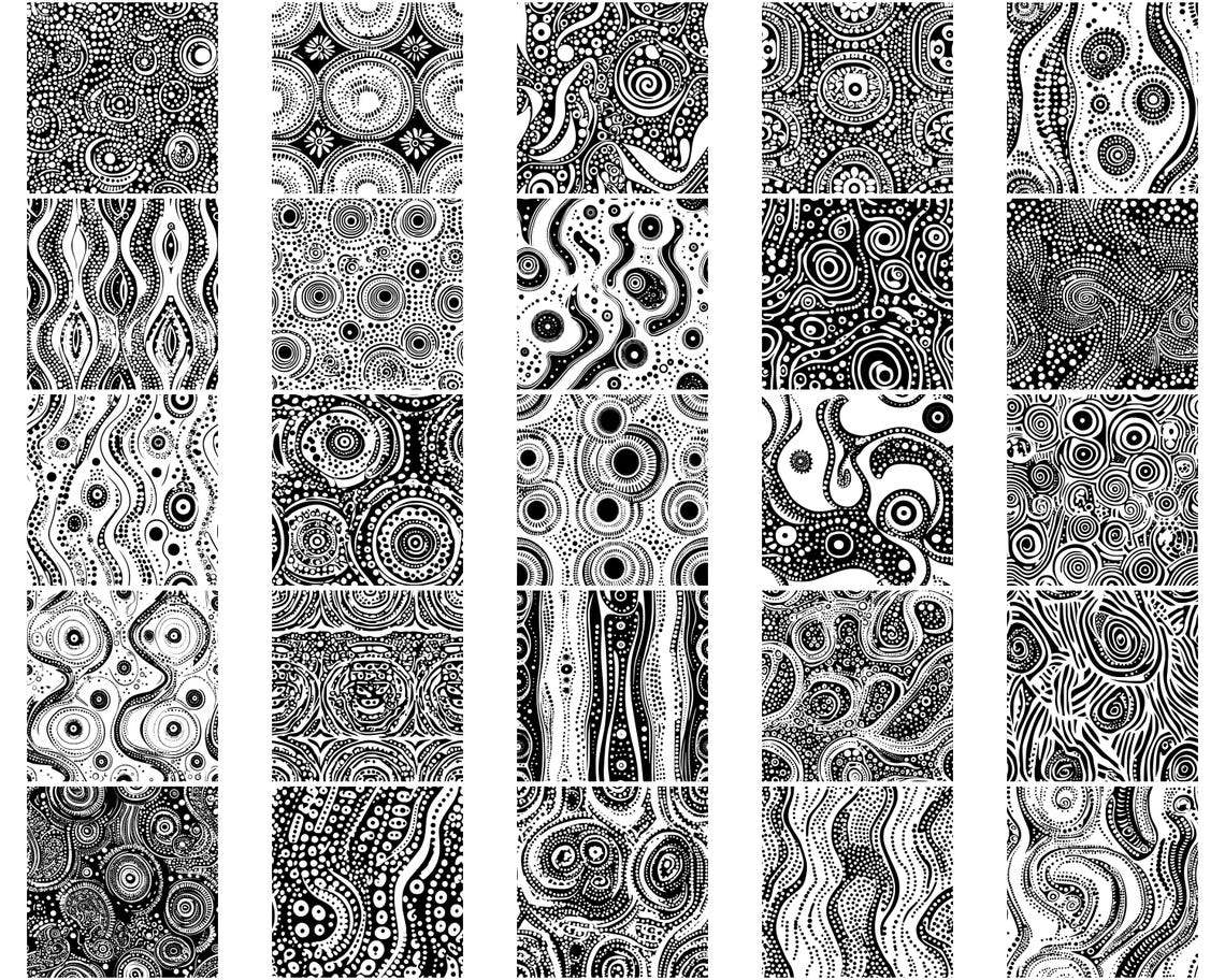 Damascus Steel Seamless Pattern SVG Bundle, Set of 100, Instant Digital ...