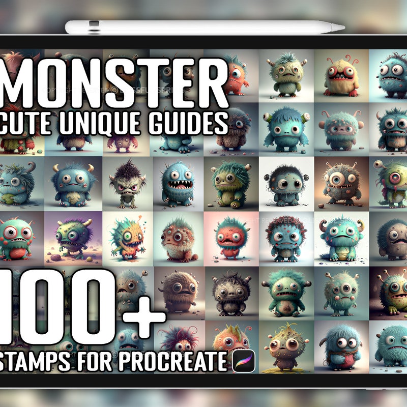 Monster Stamps - Etsy