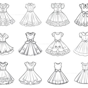 100+ Cute Simple Dress Procreate Brush Set | Unique Dress Stamp Brushes ...